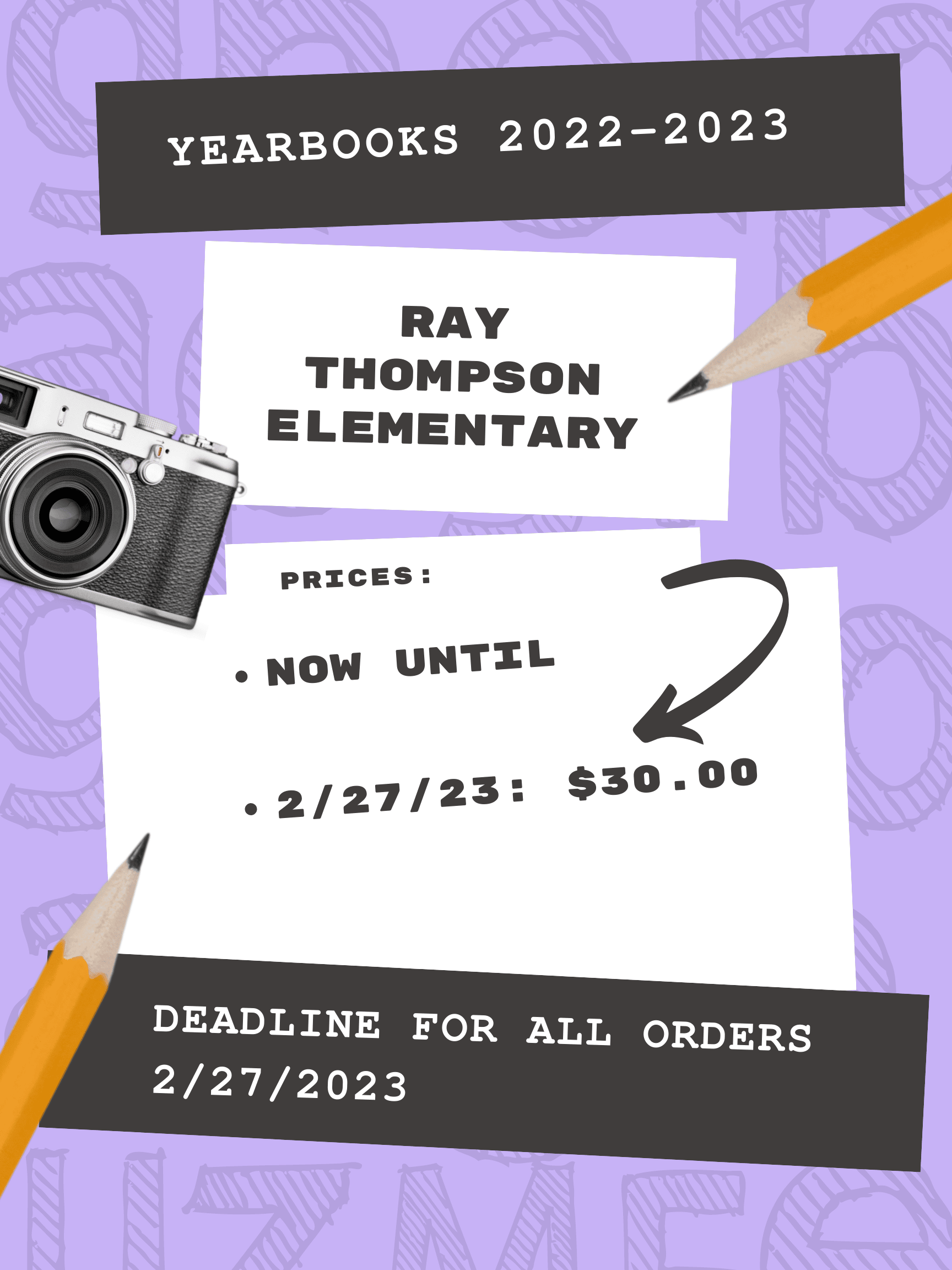 2022-2023 YEARBOOKS – Ray Thompson Elementary School